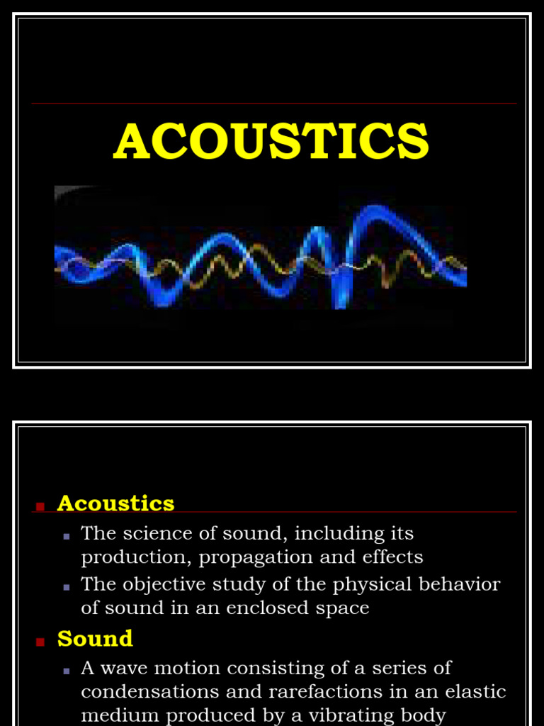 Acoustics | PDF | Sound | Pitch (Music)