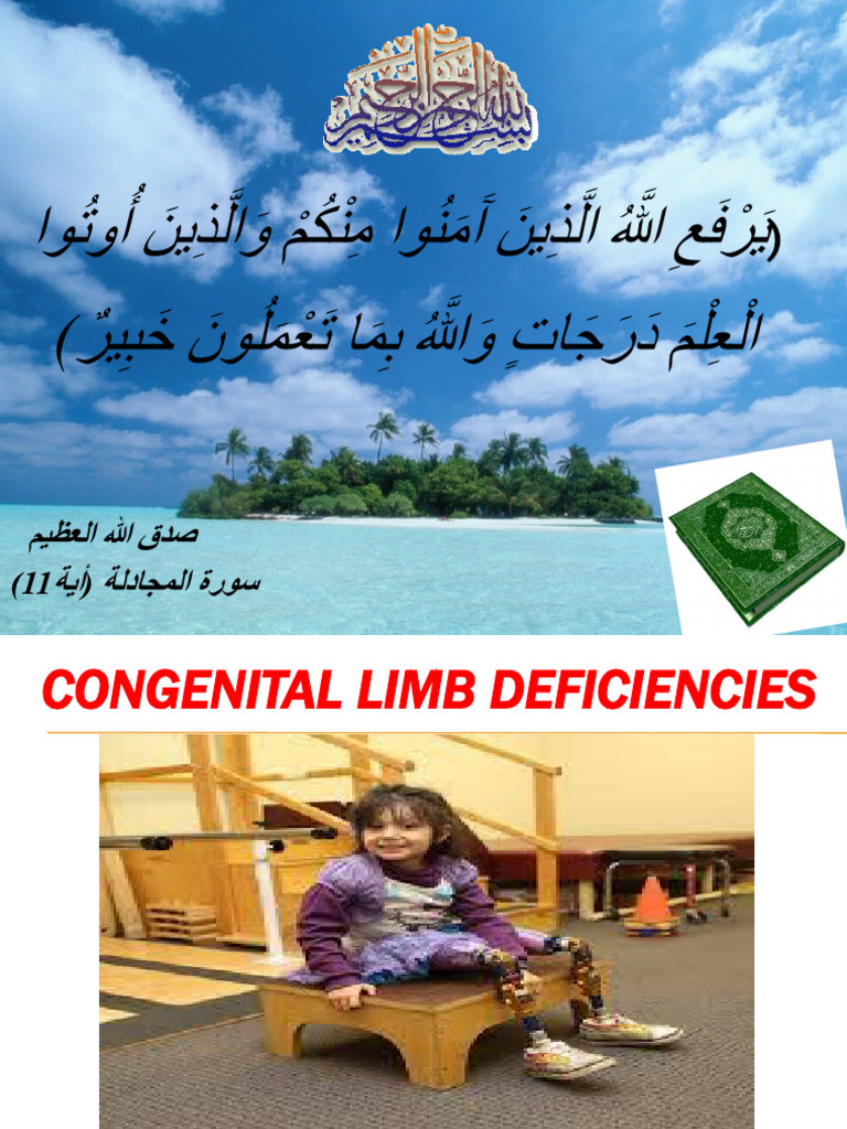 Understanding Congenital Limb Deficiencies | PDF | Prosthesis | Knee