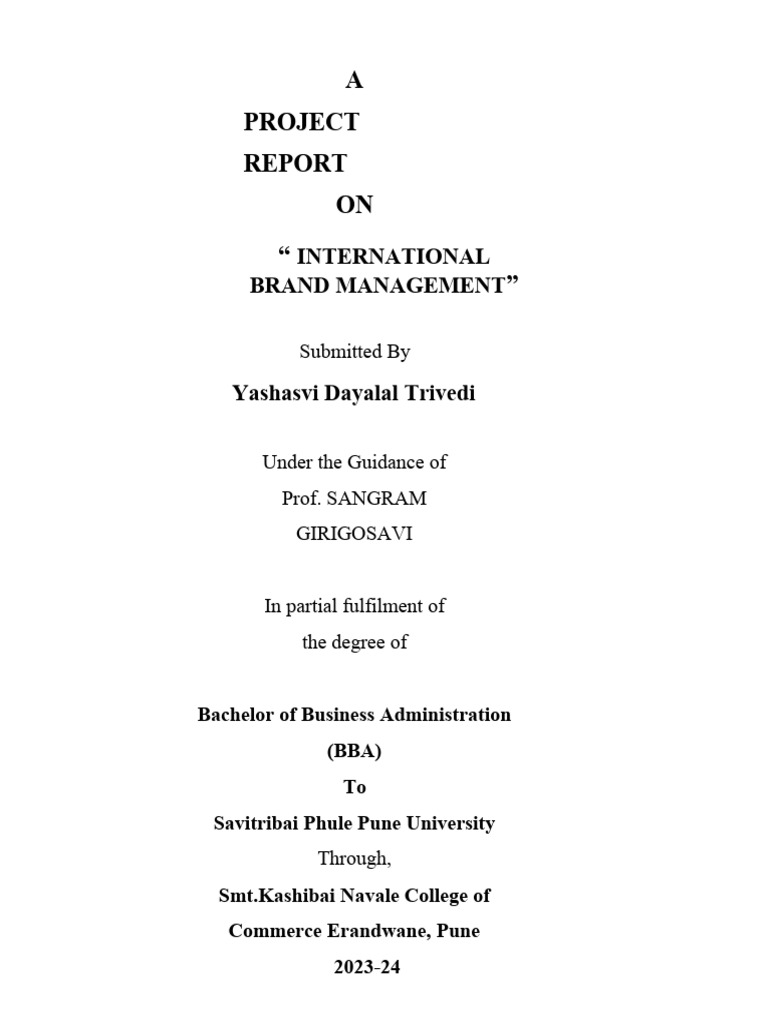 Project Initial Pages-1 (6) - 1 | PDF | Consumer Behaviour | Behavior