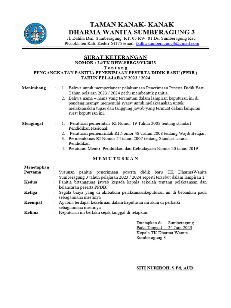 SK PPDB 2023-2024 | PDF