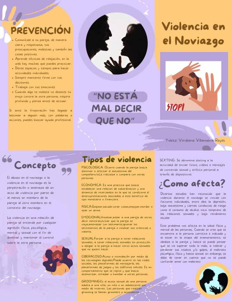 Triptico Violencia | PDF | Acoso cibernético | Violencia Triptico Violencia | PDF | Acoso cibernético | Violencia