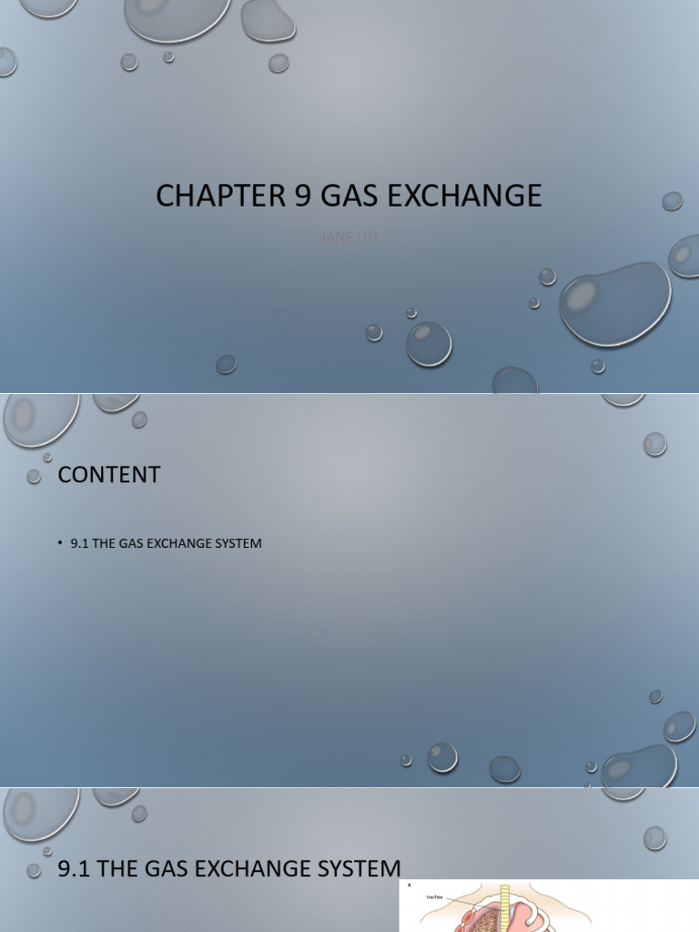 1_Chapter 9-Gas Exchange | PDF | Lung | Epithelium