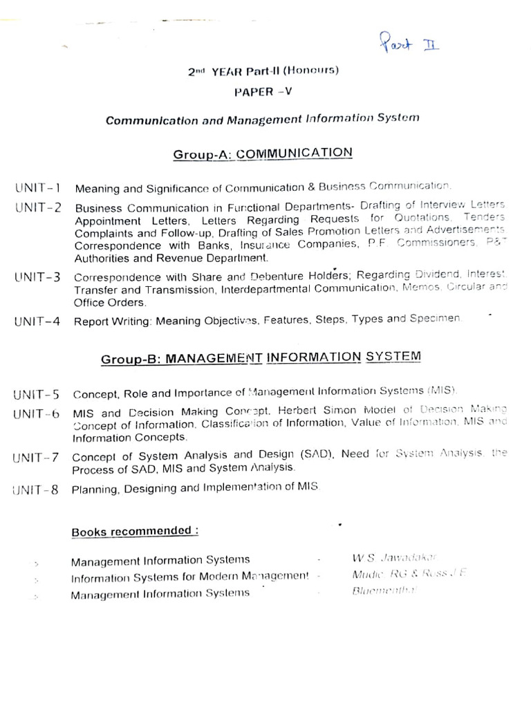 BBA 2nd Year Syllabus Overview | PDF | Microsoft Word | Printer (Computing)