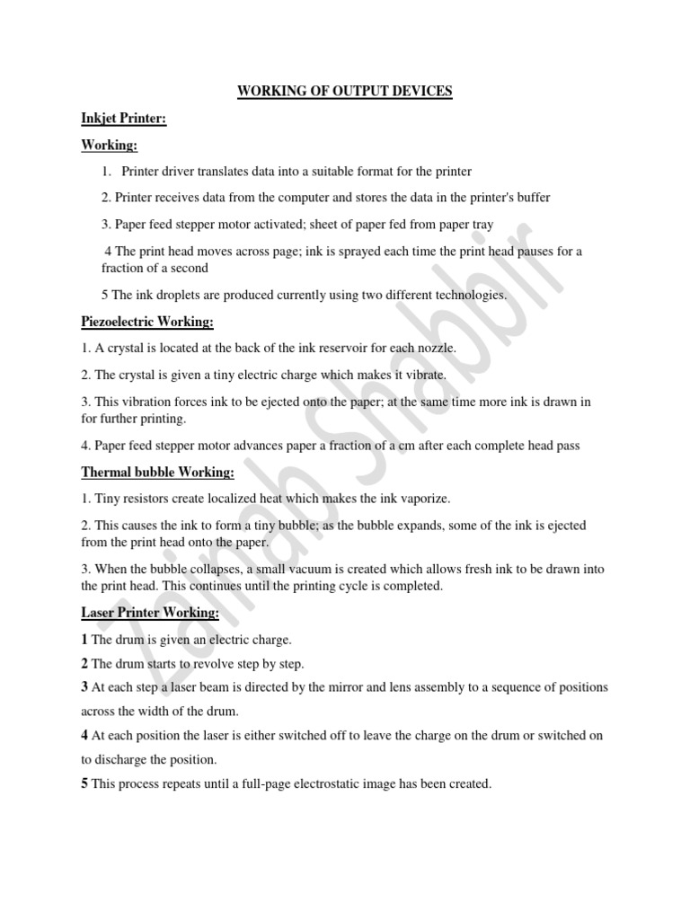 3D Printer: Output Device Explained | PDF | 3 D Printing | Printer ...