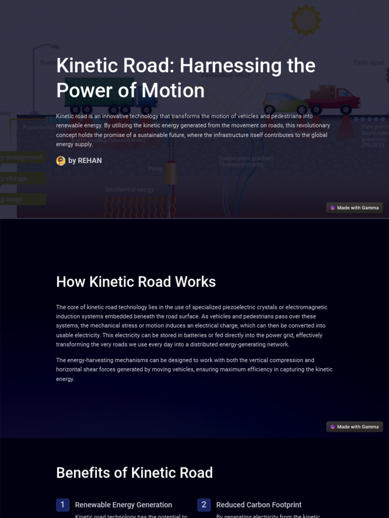 Kinetic Road: Harnessing The Power of Motion: by Rehan | PDF ...