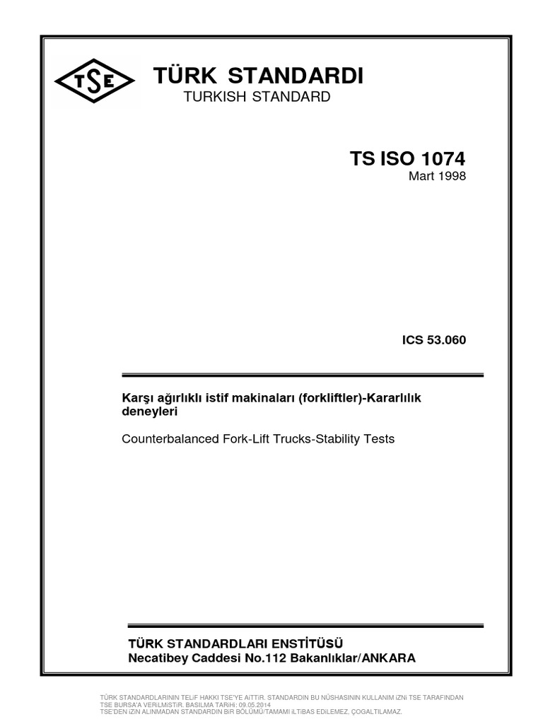 TS Iso 1074 | PDF