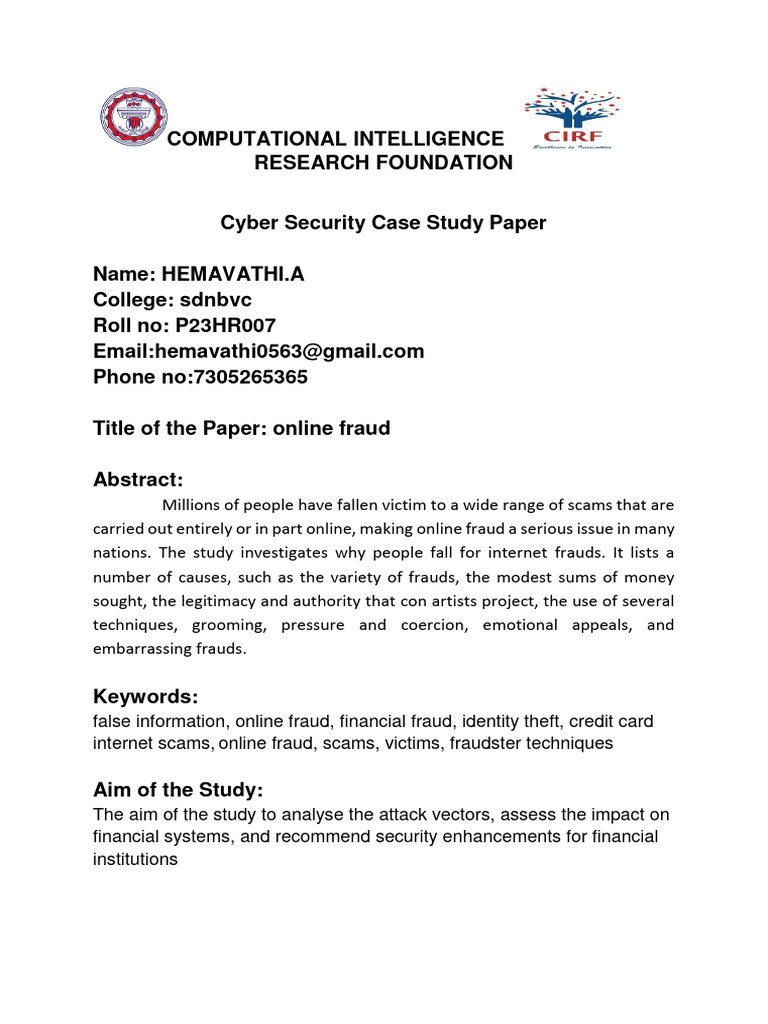 Cases Study ARTICLE | Download Free PDF | Computer Security | Security