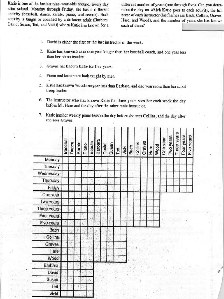 LogicPuzzle 11 Grid | PDF