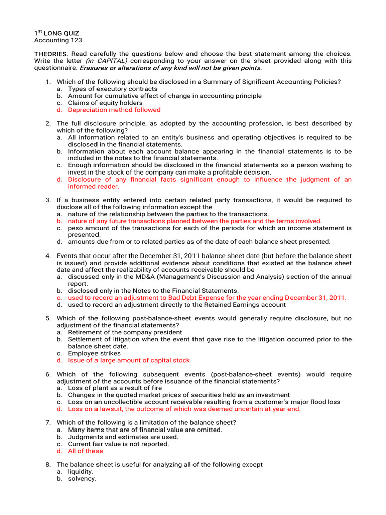 Q1 Chap1 Til Notes To FS AK | PDF