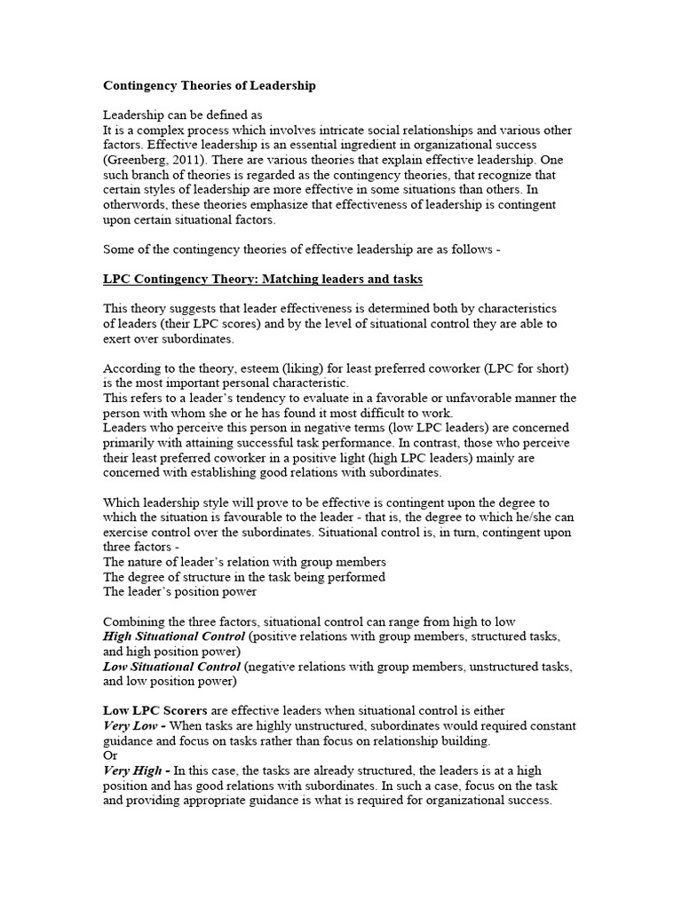 Ob Notes | PDF | Leadership | Business