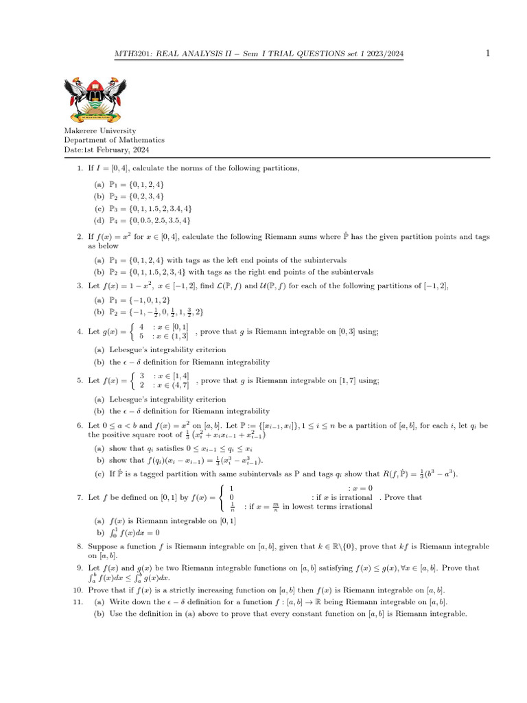 Real 2 Trialone 2024 Chapter 1 Only | PDF | Analysis | Mathematics