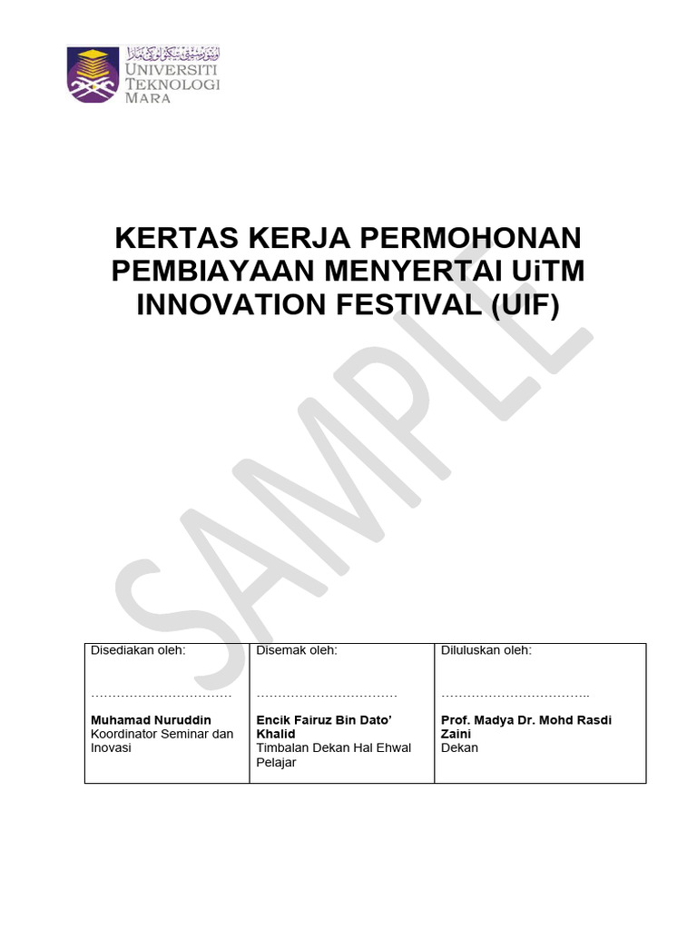 Template Kertas Kerja | PDF | Karier & Perkembangan | Bisnis