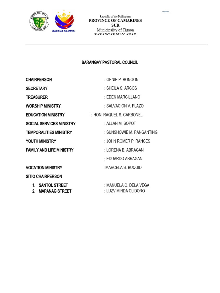 Barangay Pastoral Council PWD | PDF