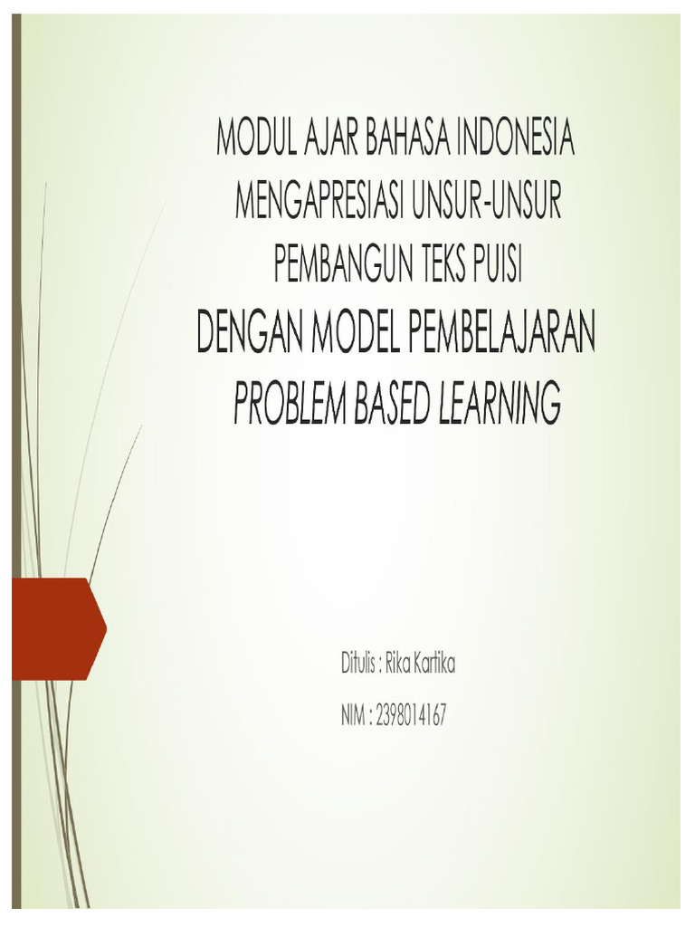 Modul Ajar Puisi PBL Rika | PDF