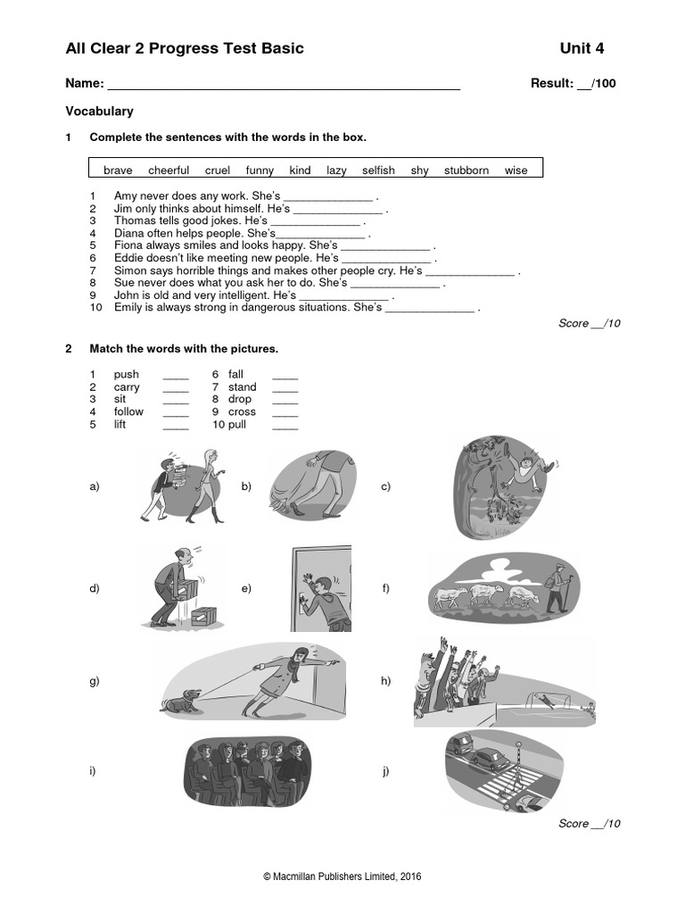 All Clear 2 Test U4 Basic | PDF | Yeti