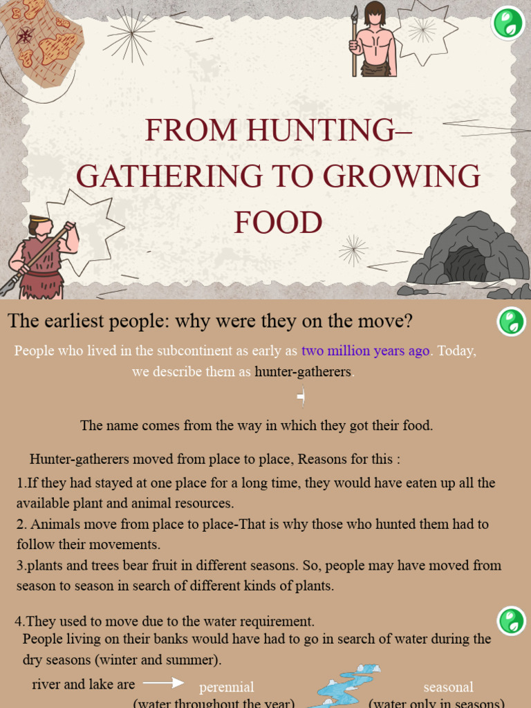 From Hunting-Gathering To Growing Food | PDF | Domestication | Paleolithic