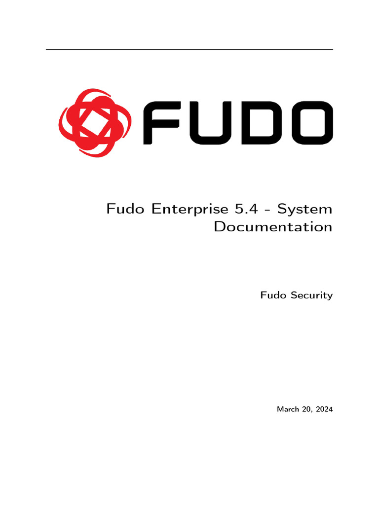 Fudo System Documentation | PDF | Computer Network | System Software