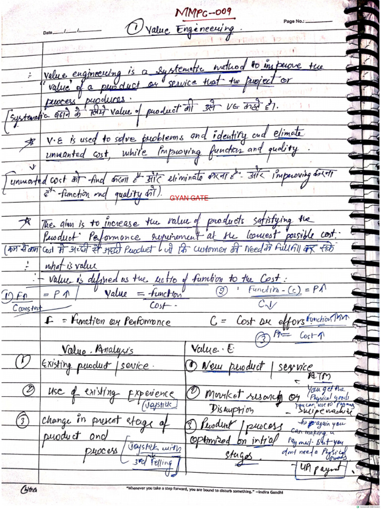 MMPC 009 Handwritten Notes@@ | PDF