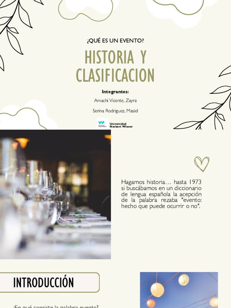 ¿Que Es Un Evento? Historia y Clasificacion | PDF