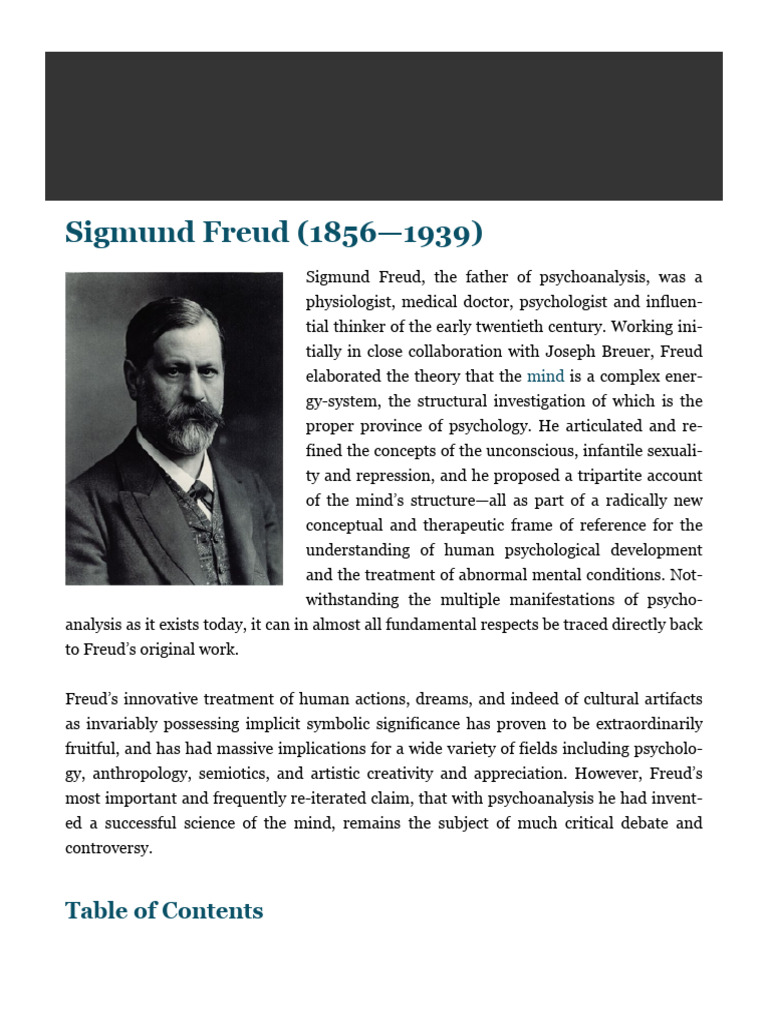 Freud, Sigmund - Internet Encyclopedia of Philosophy | Download Free ...