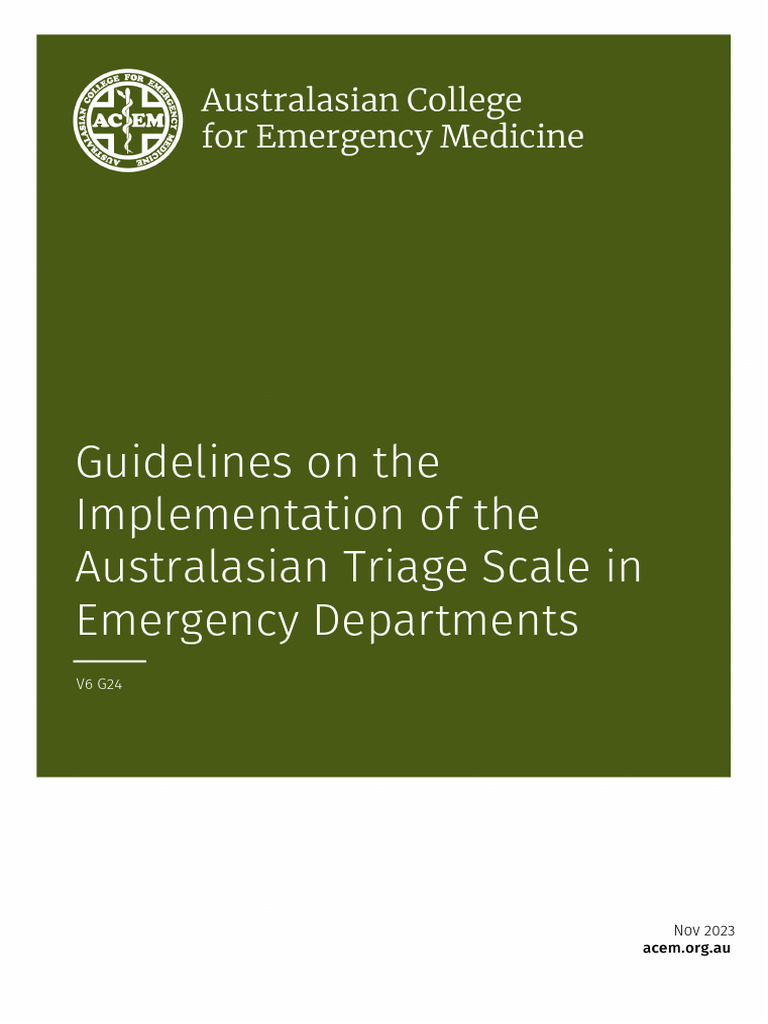 G24 Guidelines On Implementation of ATS | PDF | Emergency Department | Pain