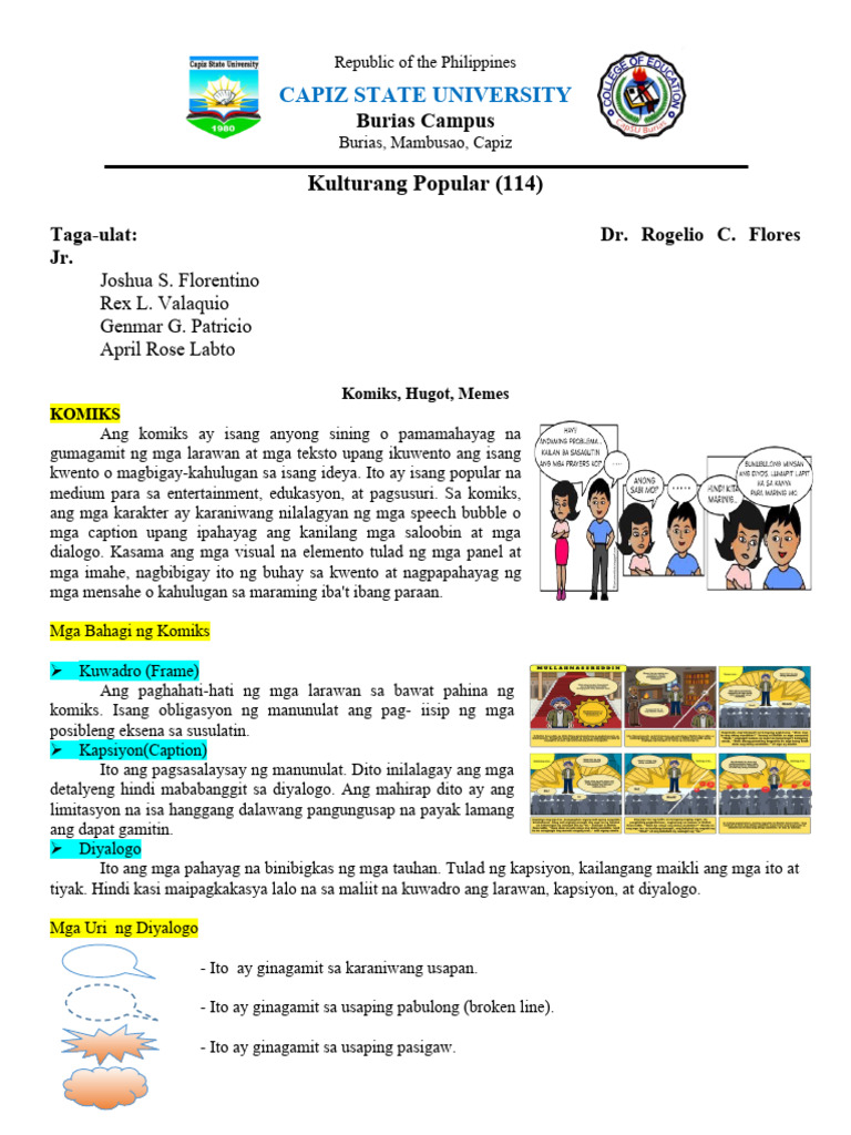 FIL 114 Handouts Ikatlong Pangkat | PDF
