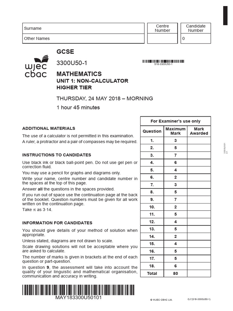 Maths Unit1 High Summer18 1 Pdf Area Elementary Mathematics