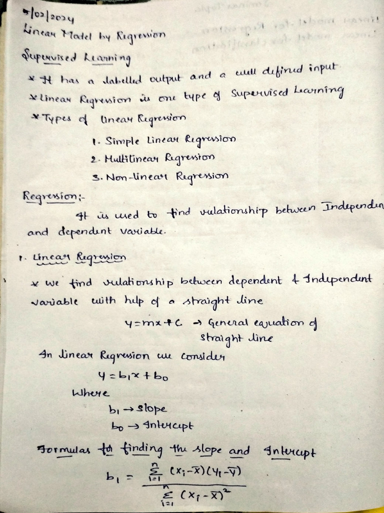 Linear model by regression -PAD unit 2 | PDF | Numerical Analysis | Estimation Theory