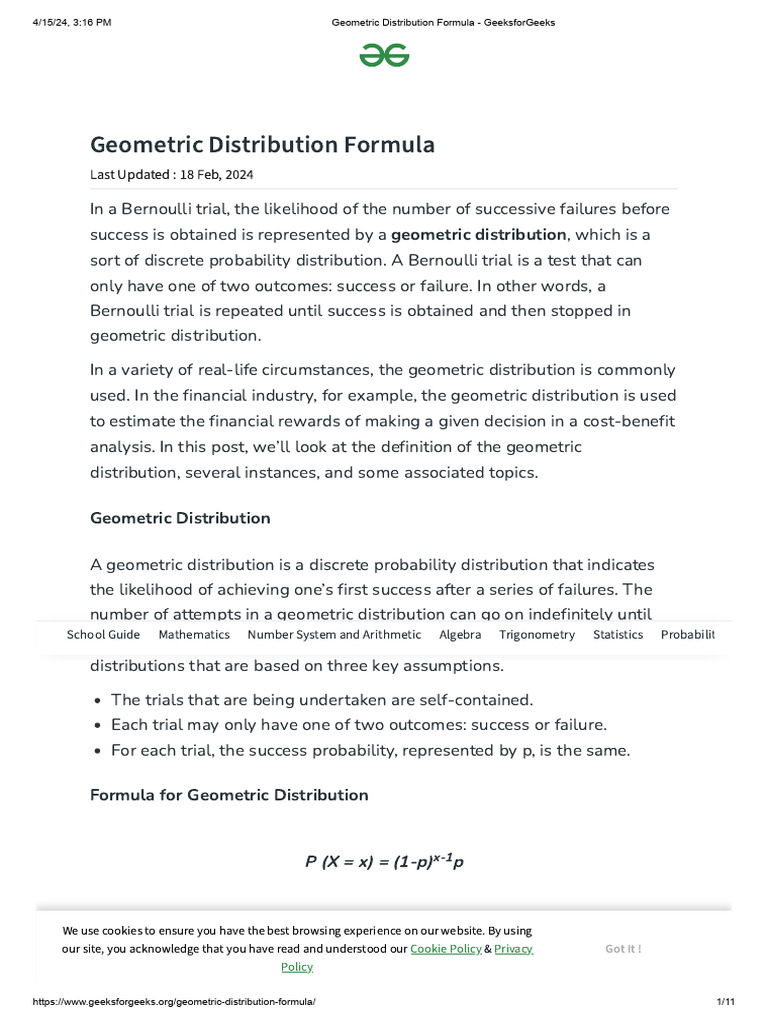 Geometric Distribution | PDF | Probability Distribution | Geometry