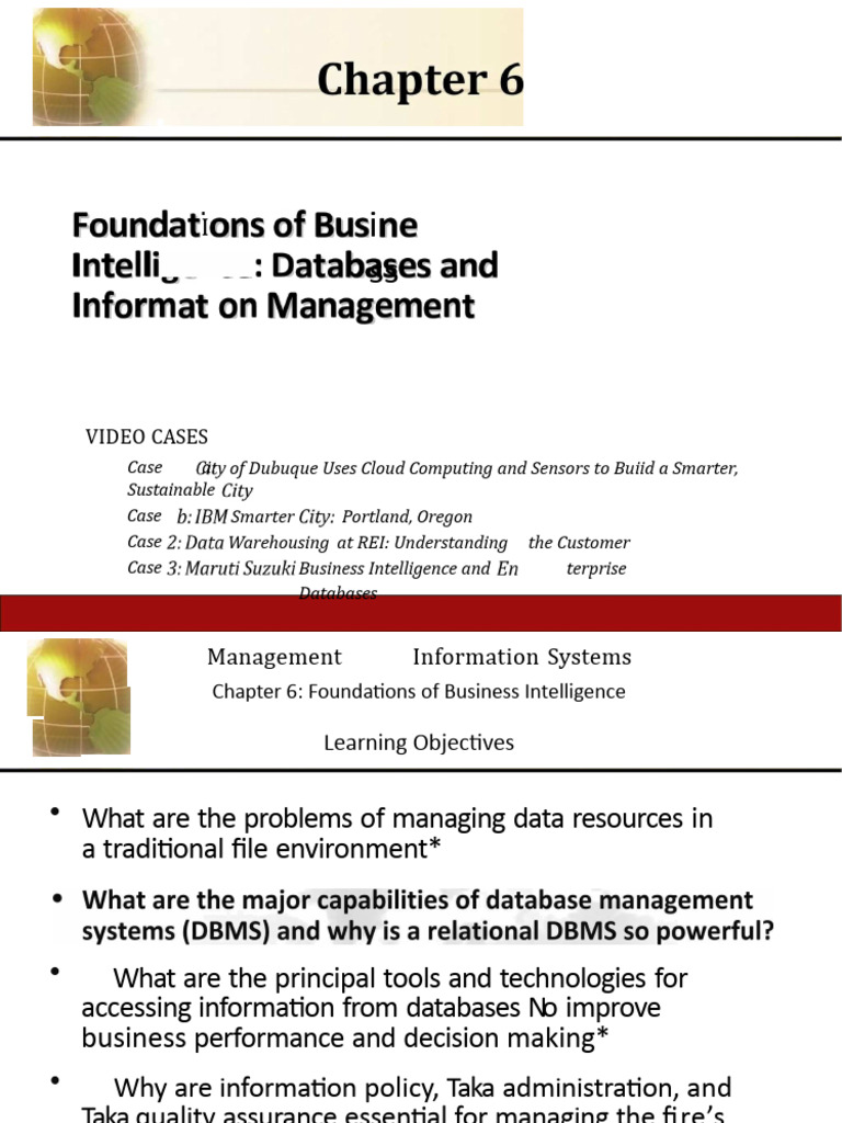 ch6 Foundation of Business Intelligence Databases Amp Is | PDF | Data | Databases