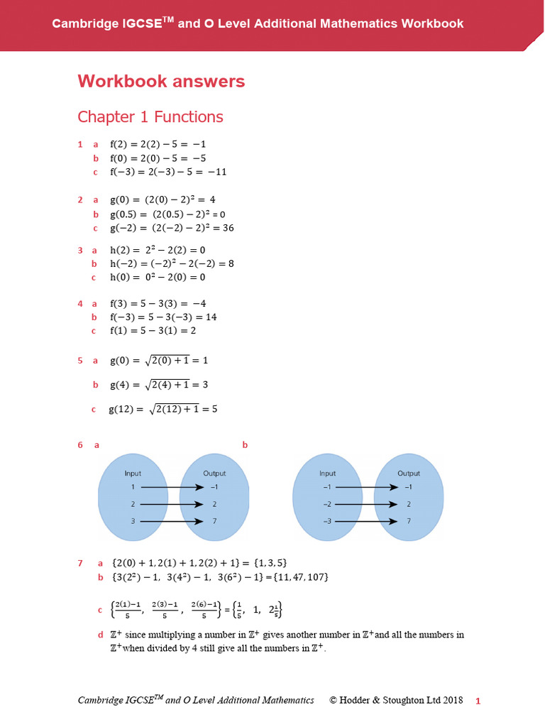 Workbook Answers | PDF | Logarithm | Mathematics