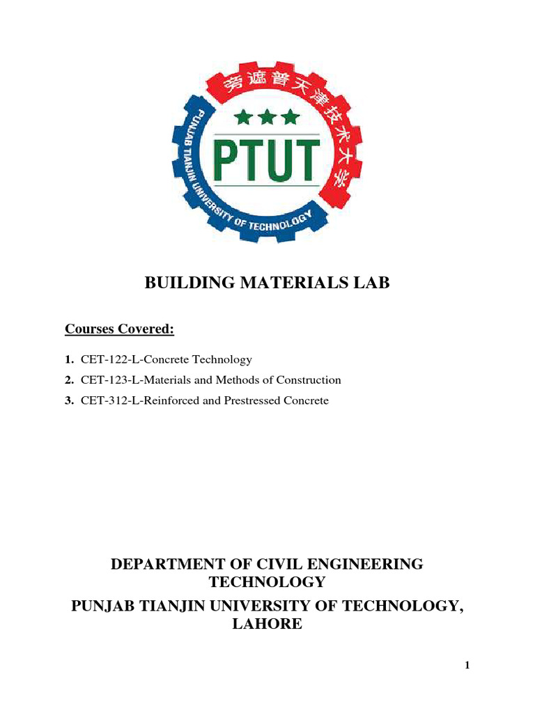 Building Materials Lab - 3 | PDF | Concrete | Building Engineering