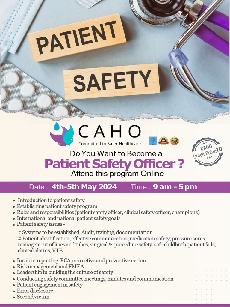 Patient Safety Brochure 4th-5th May 2024 | PDF | Patient Safety | Patient