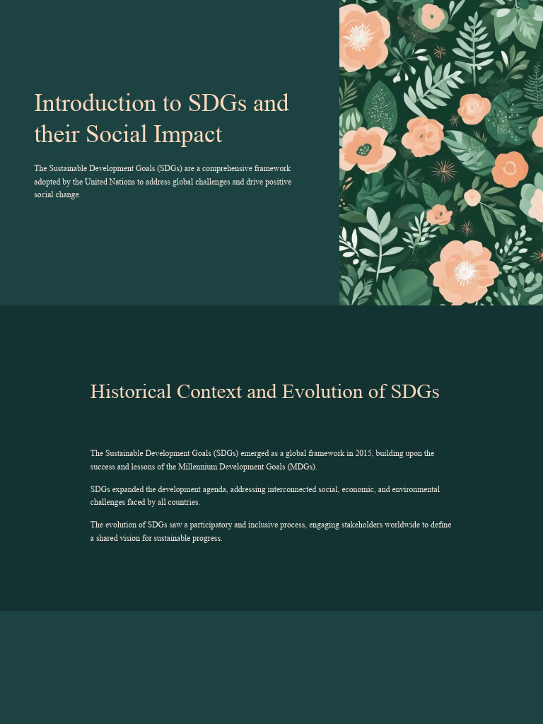 Introduction To SDGs and Their Social Impact | PDF | Sustainability ...