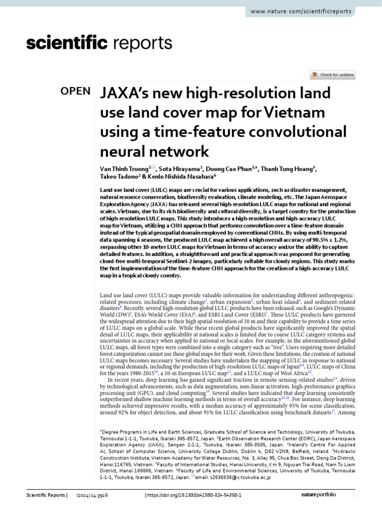 JAXA's New High Resolution Land Use Land Cover Map For Vietnam Using A Time Feature ...