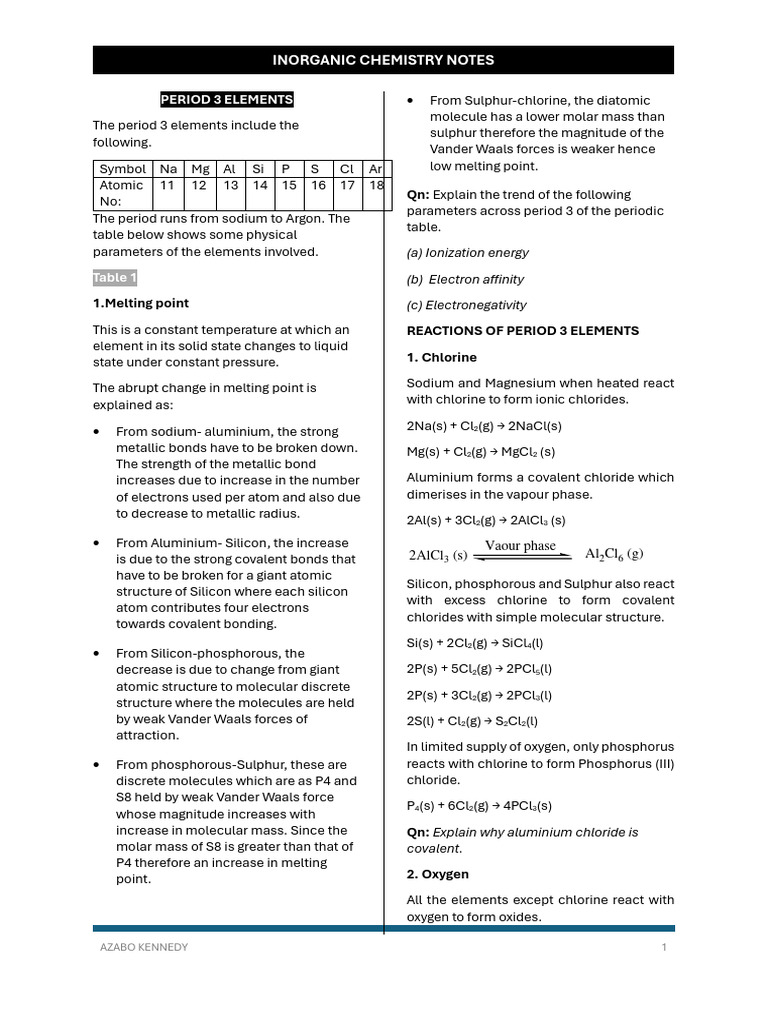 INORGANIC CHEMISTRY Group 4 | Download Free PDF | Hydroxide | Ion