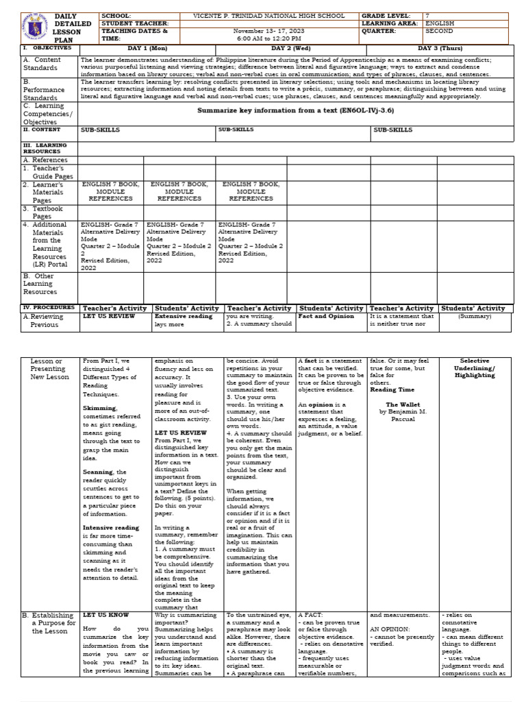 DLP STUDENT TEACHERS | PDF | Learning | Information