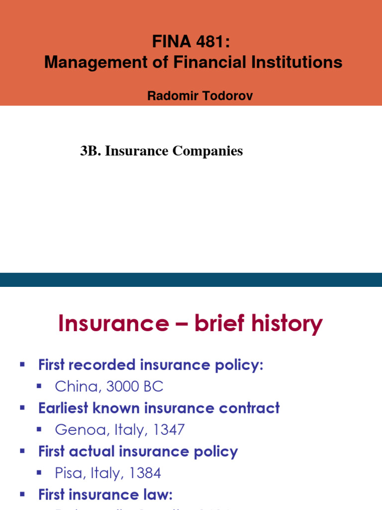 Topic 3B | PDF | Insurance | Life Insurance
