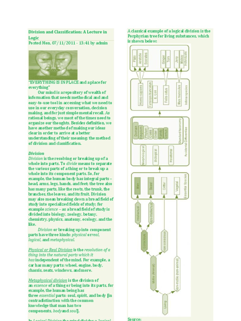 Division and Classification | PDF | Taxonomy (Biology) | Egg