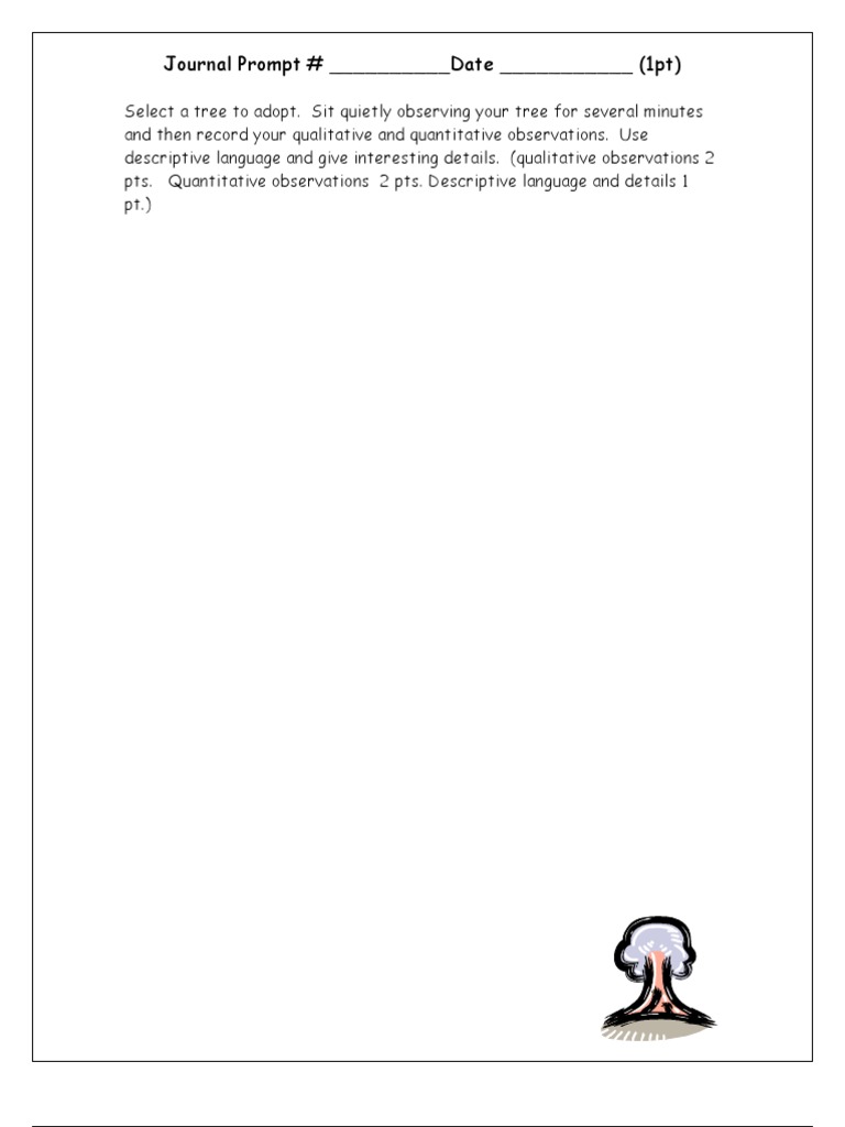 Tree Observation and Analysis Journal | PDF | Leaf | Observation