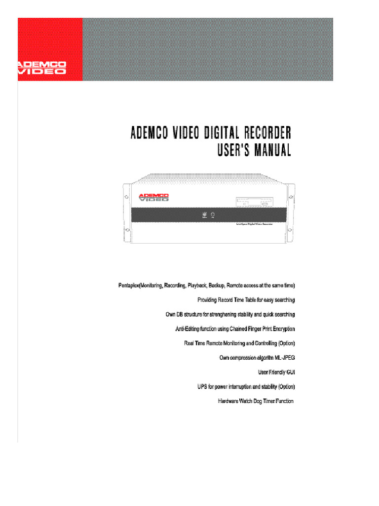 Manual Ademco | PDF | Camera | Video