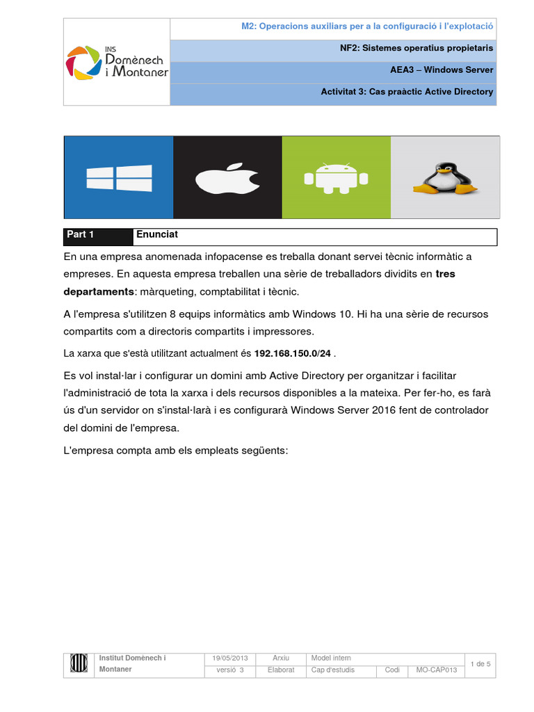NF2-A3 - Cas Practic AD | PDF