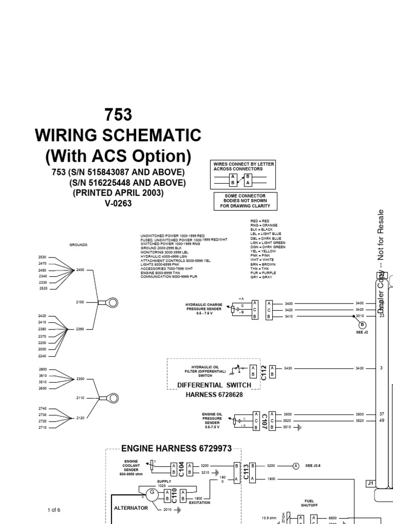 Bobcat 753 Wiring Diagram Overview | PDF | Relay | Feedback