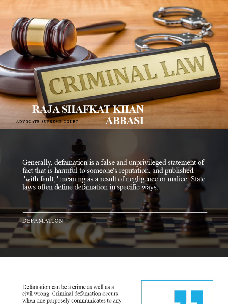 Understanding Defamation Law Basics | PDF | Defamation | Justice