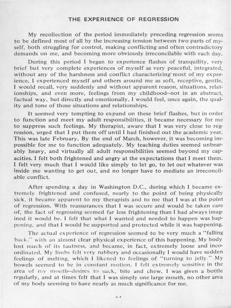 The Exp of Regression | PDF | Oedipus Complex | Psychology