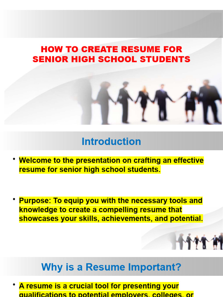 Resume Guide for High School Students | PDF | Résumé | Human Communication