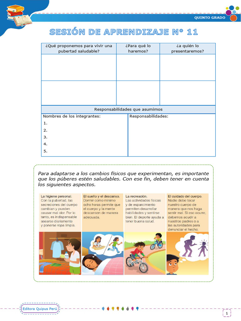 5TO GRADO Anexo de Sesiones de Aprendizaje - Semana 2 - UD II - Editora Quipus Perú | PDF ...
