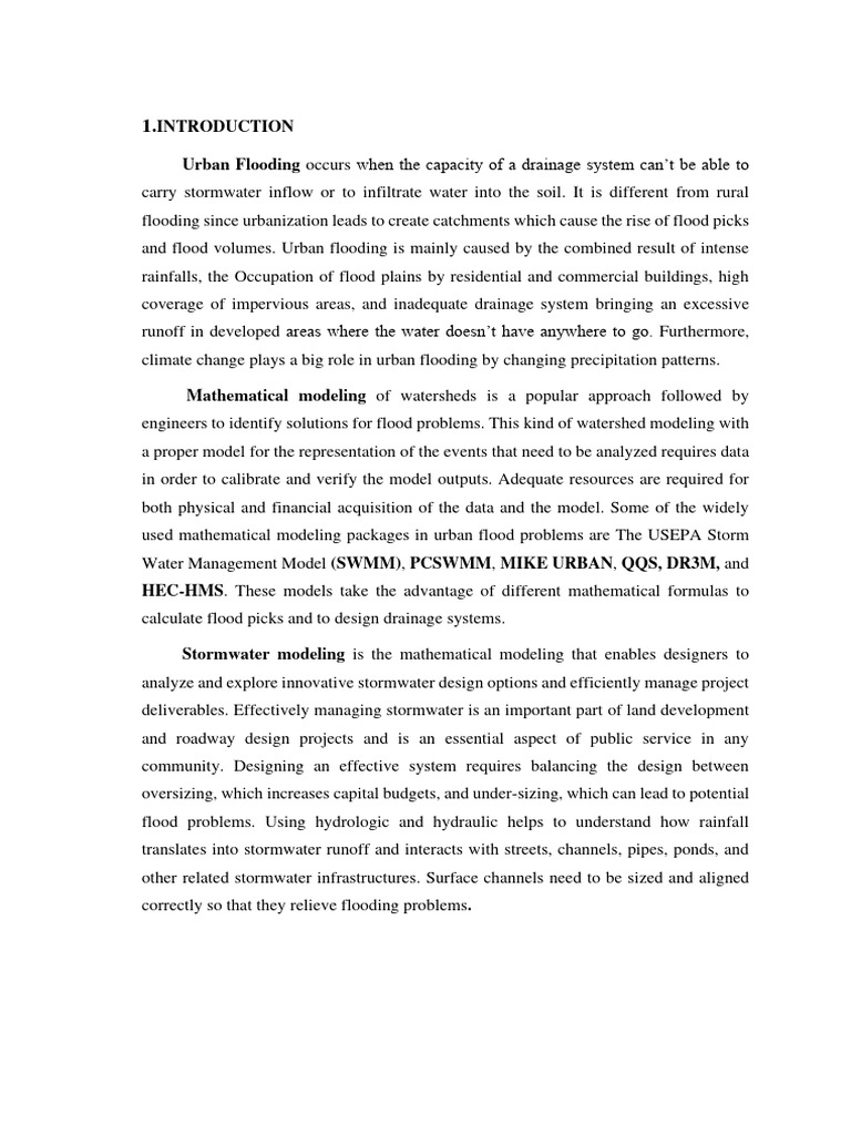 Introduction About SWMM | PDF | Flood | Stormwater
