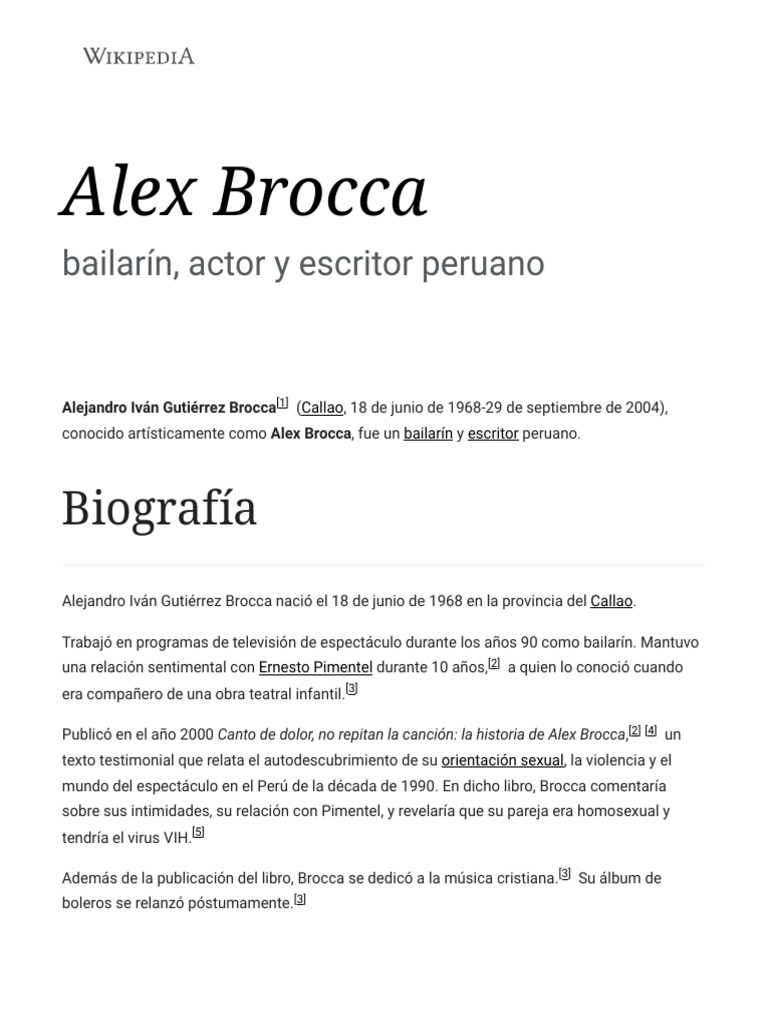 Alex Brocca: Vida y Testimonio | PDF | Arte
