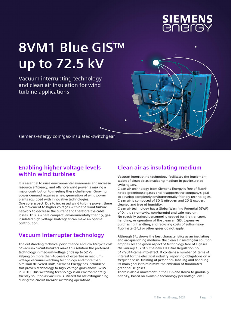 Flyer-8VM1-Blue-GIS-72-5kV-non-EU-pdf - Original File | PDF | Electric ...